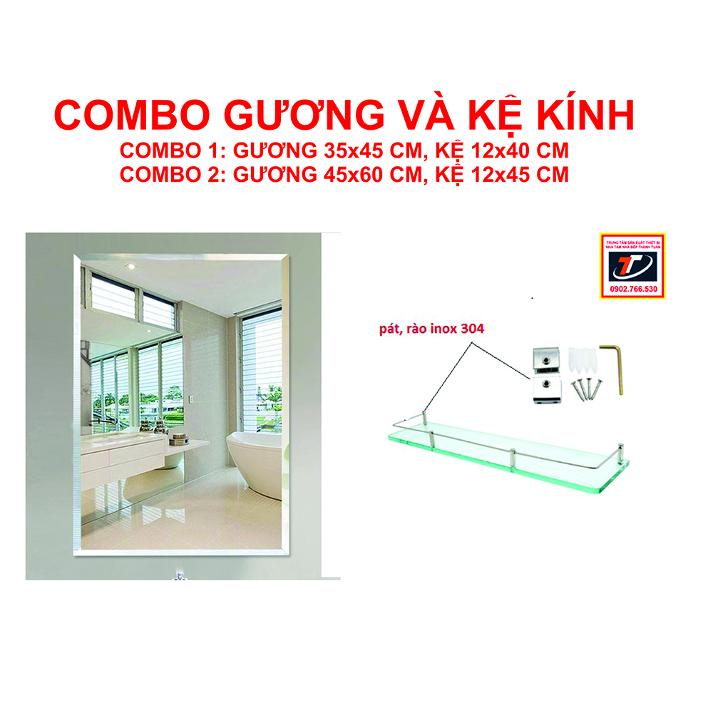 Gương Soi Phòng Tắm Giá Rẻ KT 45-60cm TT-001 - Công Ty Sản Xuất Phụ Kiện, Nhà Tắm Thành Tuấn